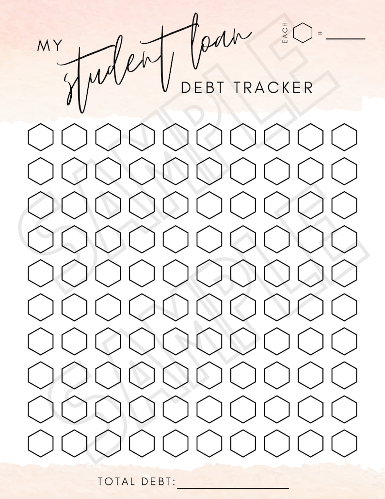 My Student Loan Debt Tracker | PRINTABLE | Debt Payoff Tracker | Debt ...