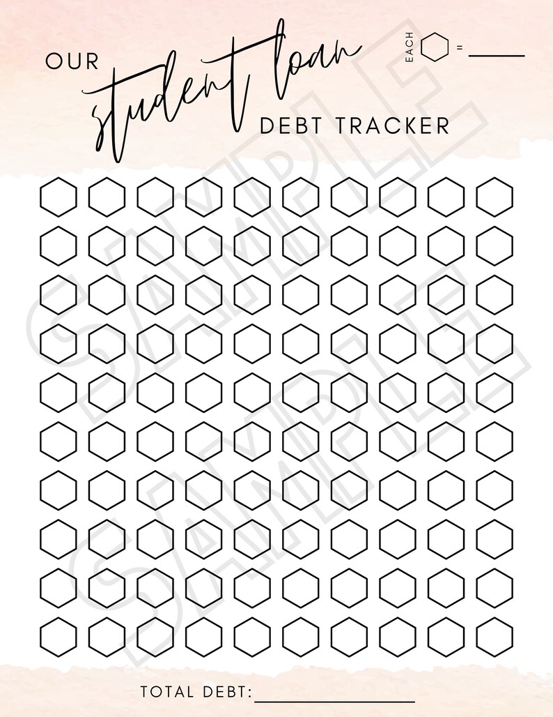 Our Student Loan Debt Tracker | PRINTABLE | Debt Payoff Tracker | Debt ...