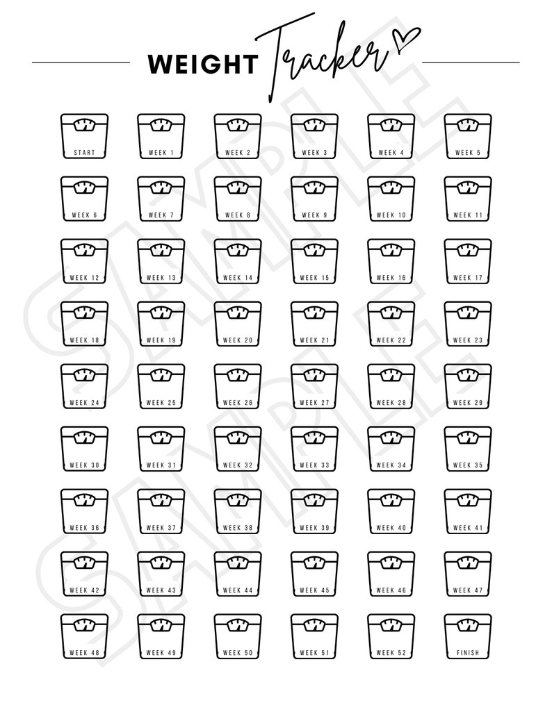 Weight Tracker | PRINTABLE | Weight Loss Coloring Sheet | Health ...