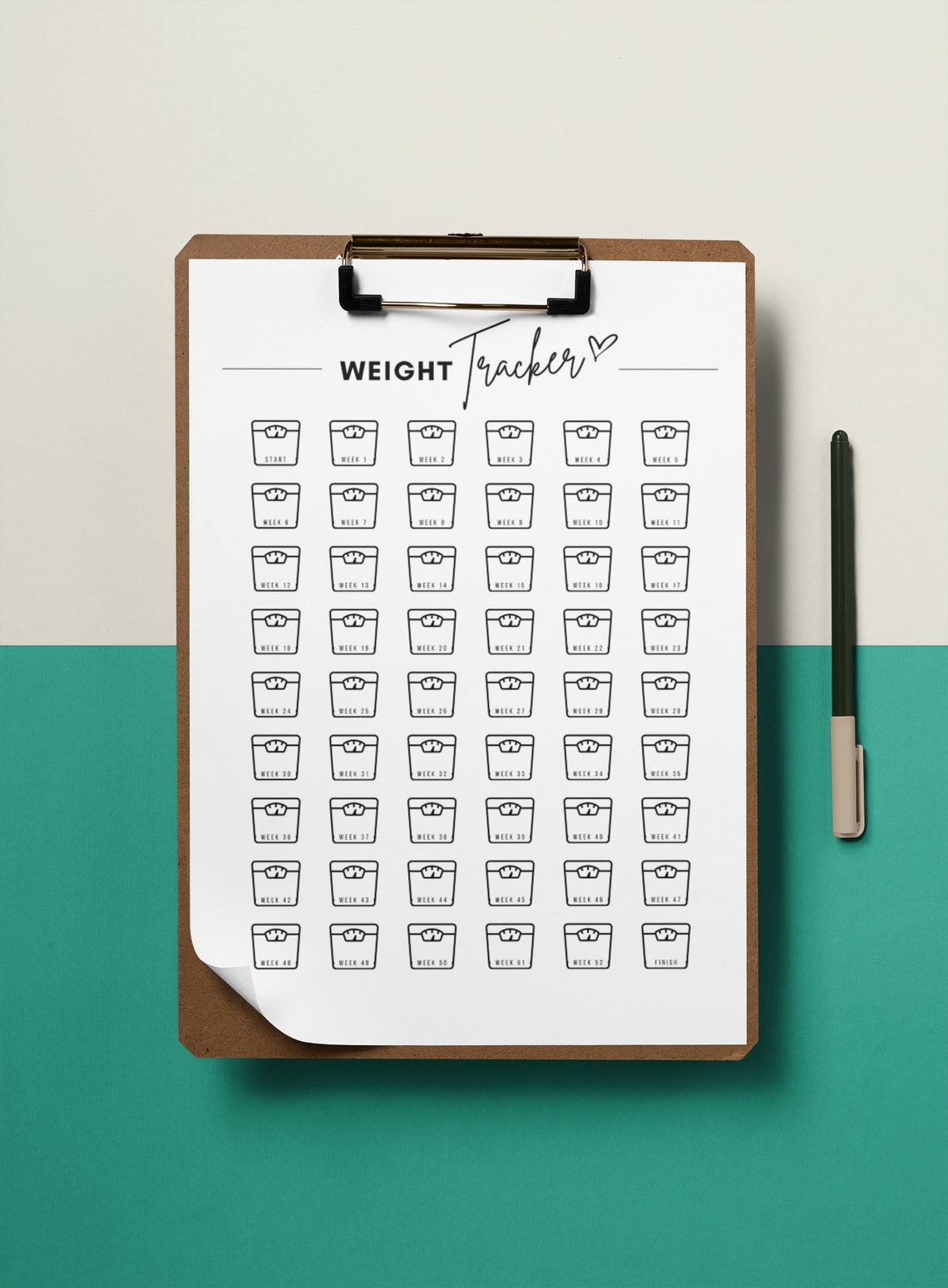 Weight Tracker | PRINTABLE | Weight Loss Coloring Sheet | Health ...