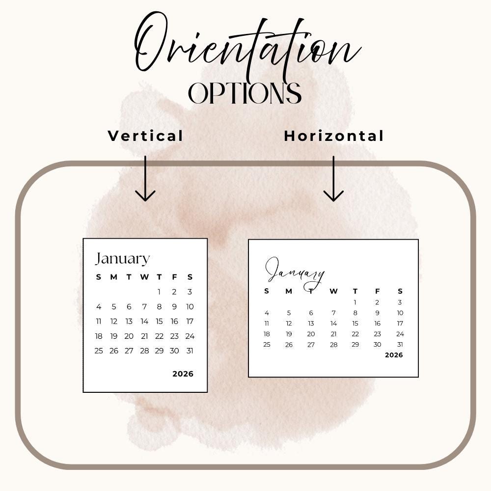 2026 Monthly Calendar Cards Glossy Laminated Cardstock Set of 12 ...