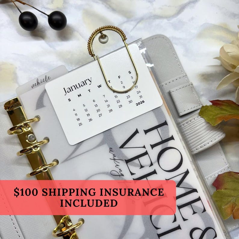 2026 Monthly Calendar Cards Glossy Laminated Cardstock Set of 12 ...