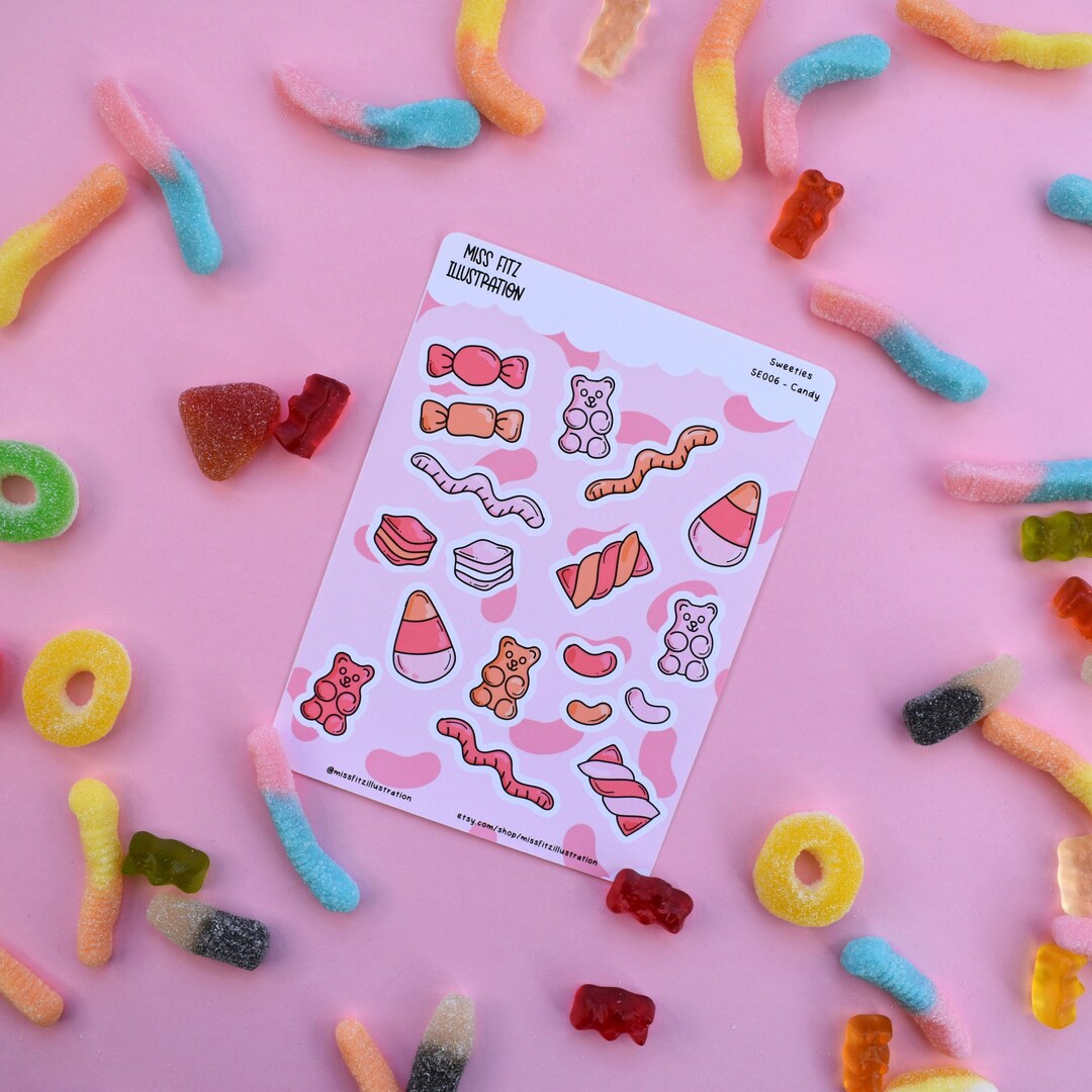 Sweeties Sticker Sheet - Candy - SE006 - Etsy