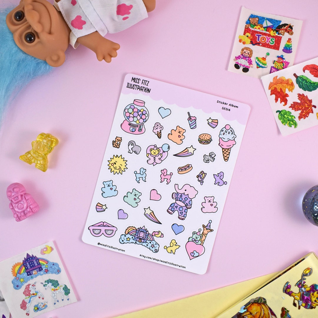 90s Sticker Album Sticker Sheet - SE014 - Etsy