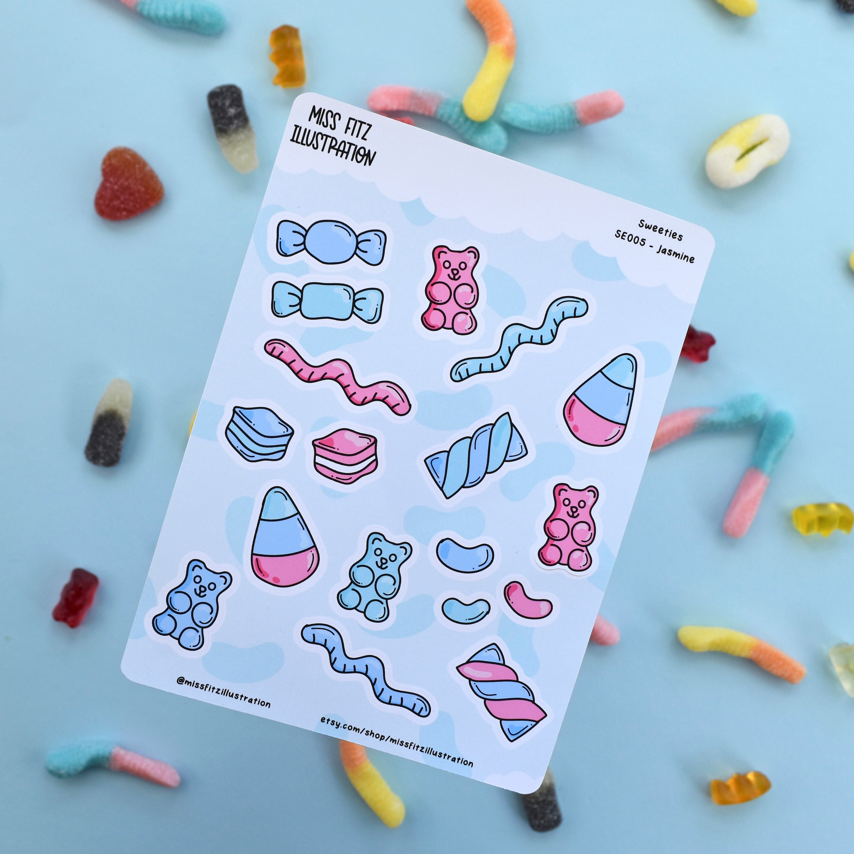 Sweeties Sticker Sheet Jasmine SE005 | Etsy