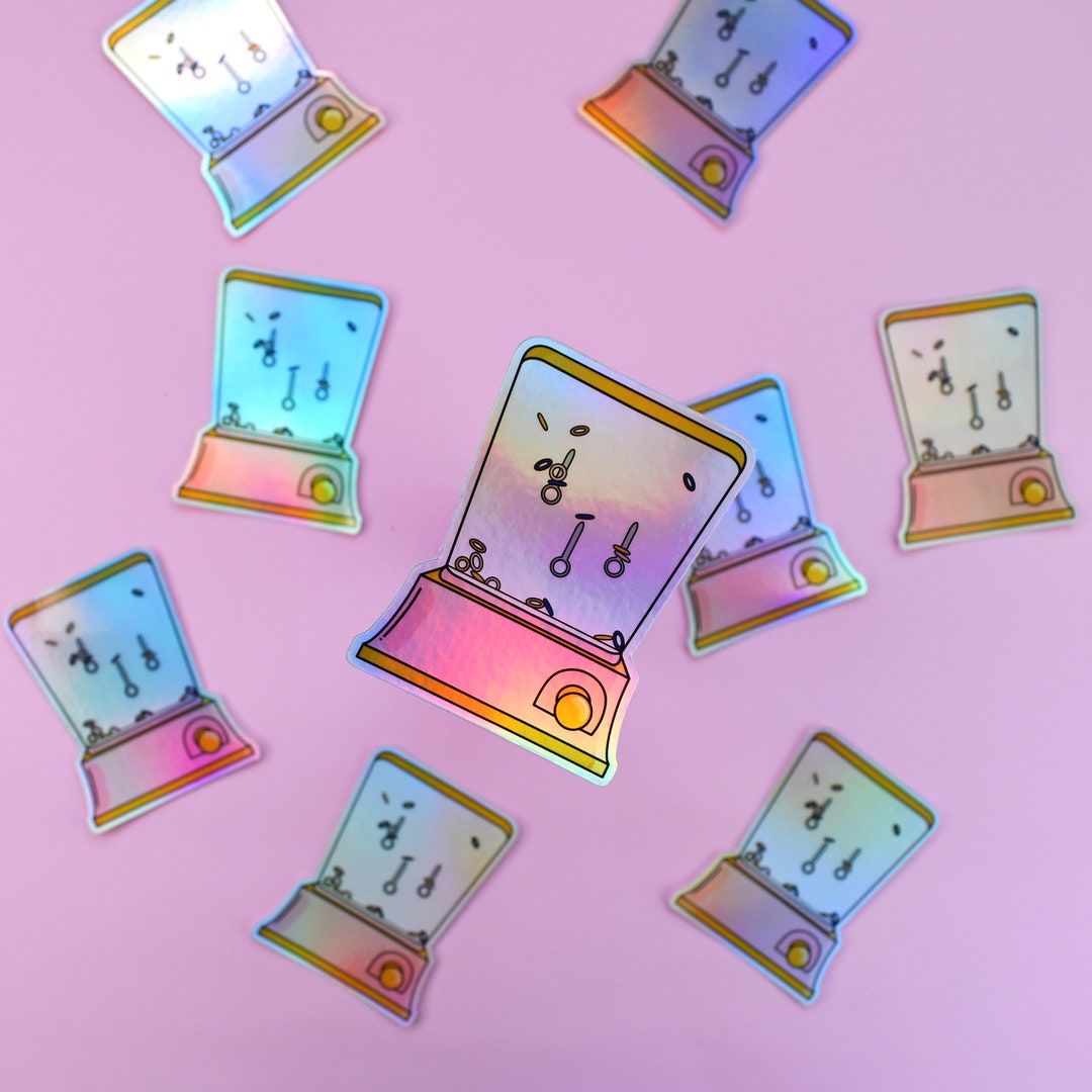 Ring Toss - Holographic Vinyl Sticker - Etsy