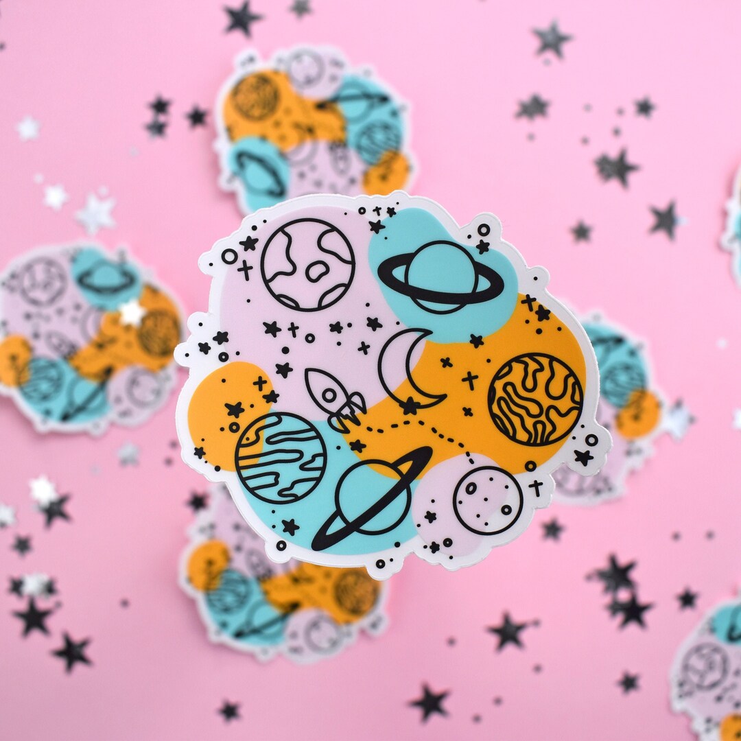 Solar System Vinyl Sticker - Etsy