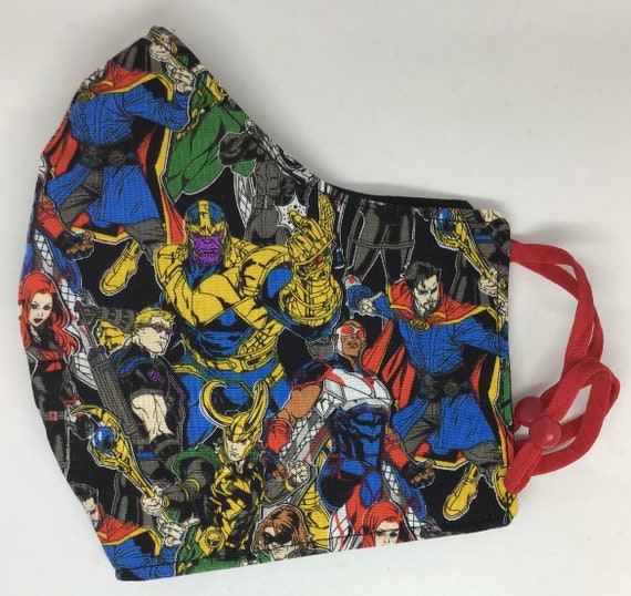 Marvel Face Mask Heroes & Villains | Etsy