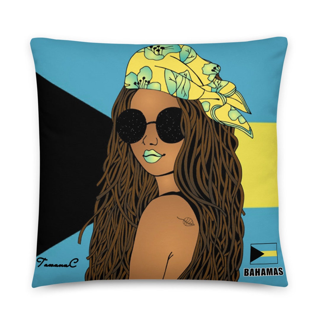 Bahamas Rasta Girl Basic Pillow - Etsy