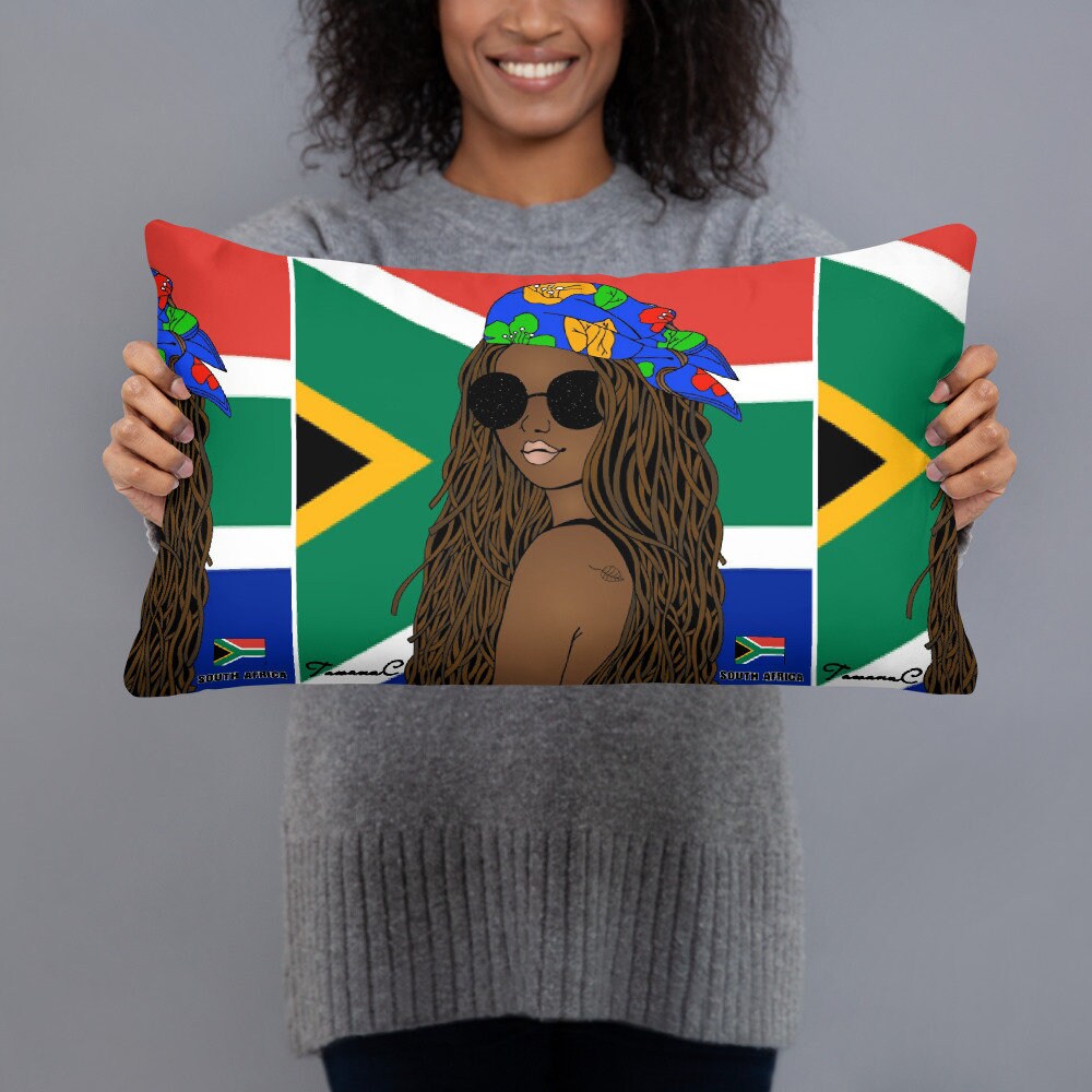 South Africa Rasta Girl Basic Pillow - Etsy