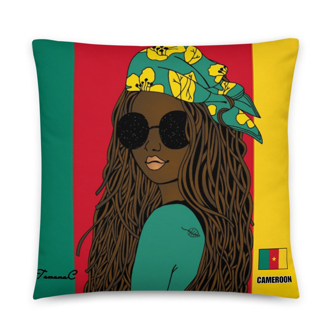 Cameroon Rasta Girl Basic Pillow - Etsy