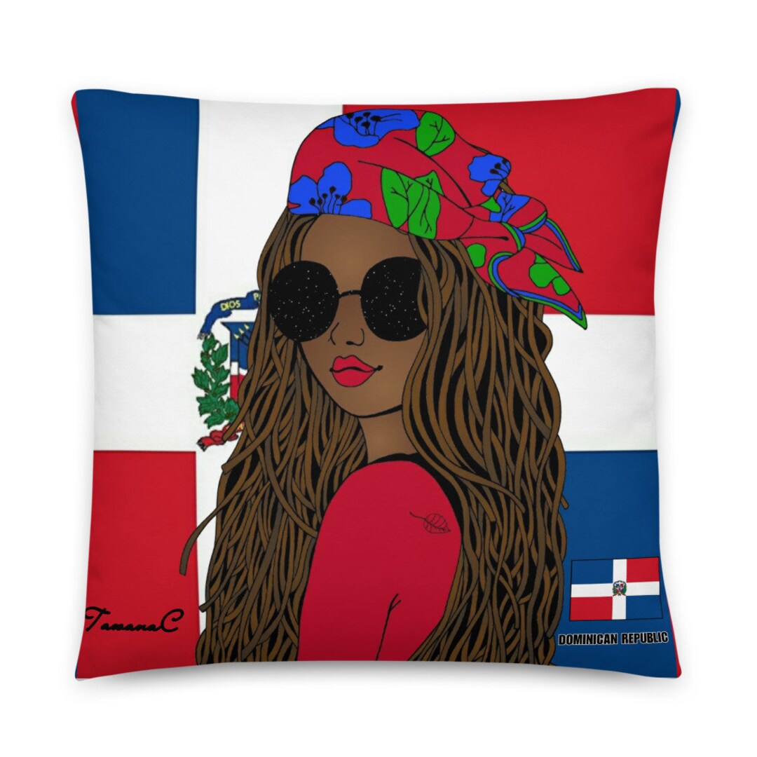 Dominican Republic Rasta Girl Basic Pillow - Etsy