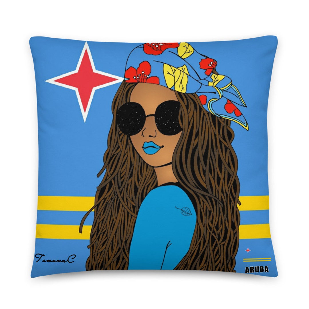 Aruba Rasta Girl Basic Pillow - Etsy