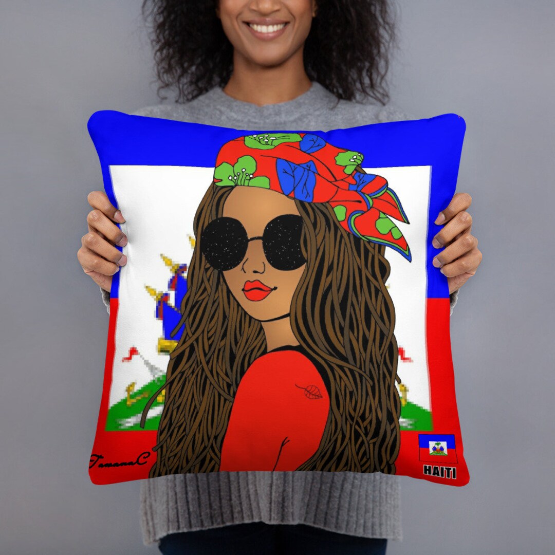 Haiti Rasta Girl Basic Pillow - Etsy