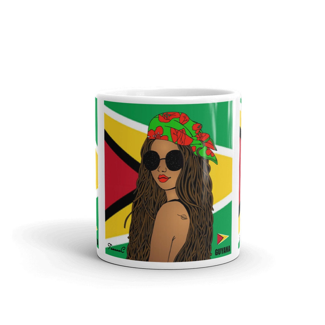 Guyana Rasta Girl Mug - Etsy