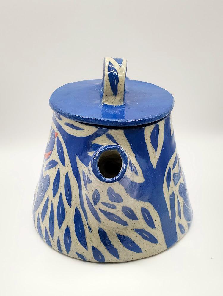 Hand Made Tea Pot, Large Capacity, Stoneware, Ceramic, Bear Hug Design ...