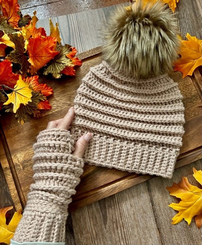 PATTERN ONLY Raised Ridges Beanie Pattern, Crochet Hat Pattern, Worsted Weight, Crochet Pattern ...