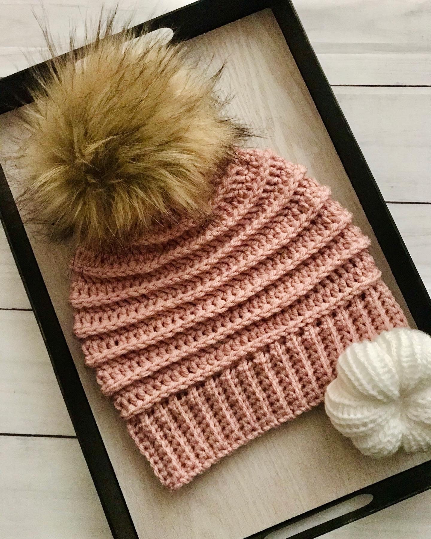 Hand Crocheted Raised Ridges Beanie Women's Beanie Faux - Etsy UK