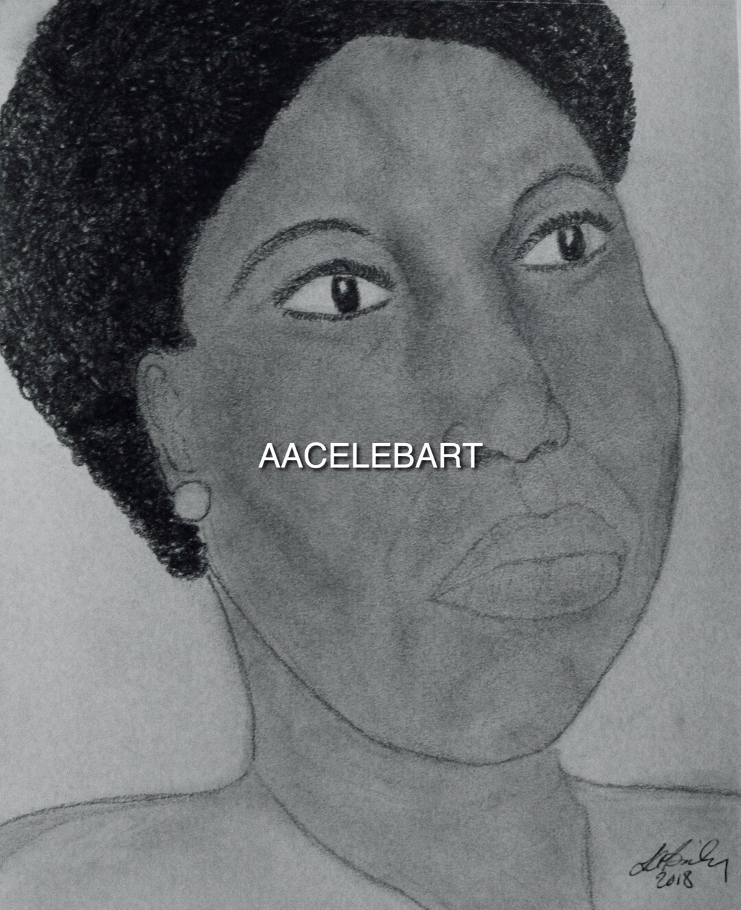 Nina Simone Pencil Sketch Digital Download Black Celebrity Art African ...