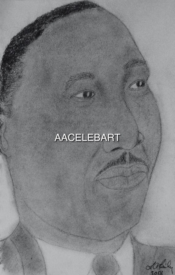 Martin Luther King Drawing Digital Download Black Celebrity | Etsy