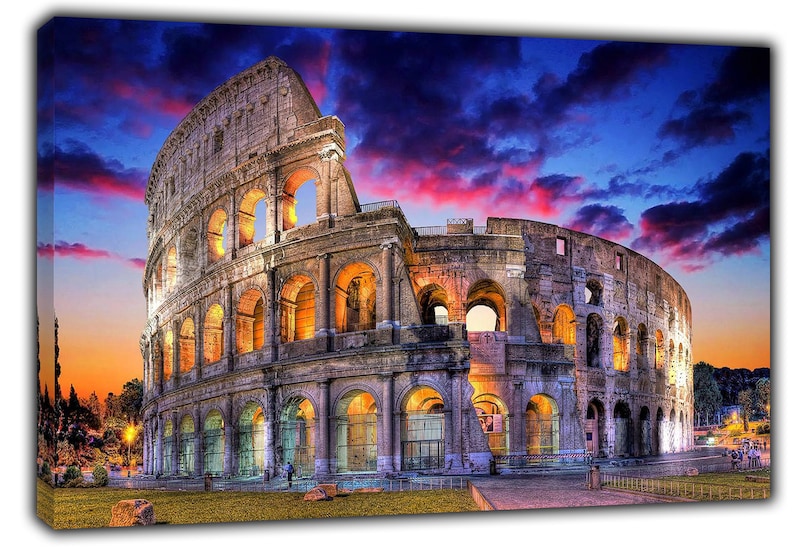 Italy Rome Colosseum Picture Print Framed Canvas Wall Art Home Decor - Etsy