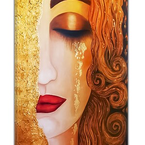 Gustav Klimt the Golden Tears Reproduction Print on Canvas Wall Art ...