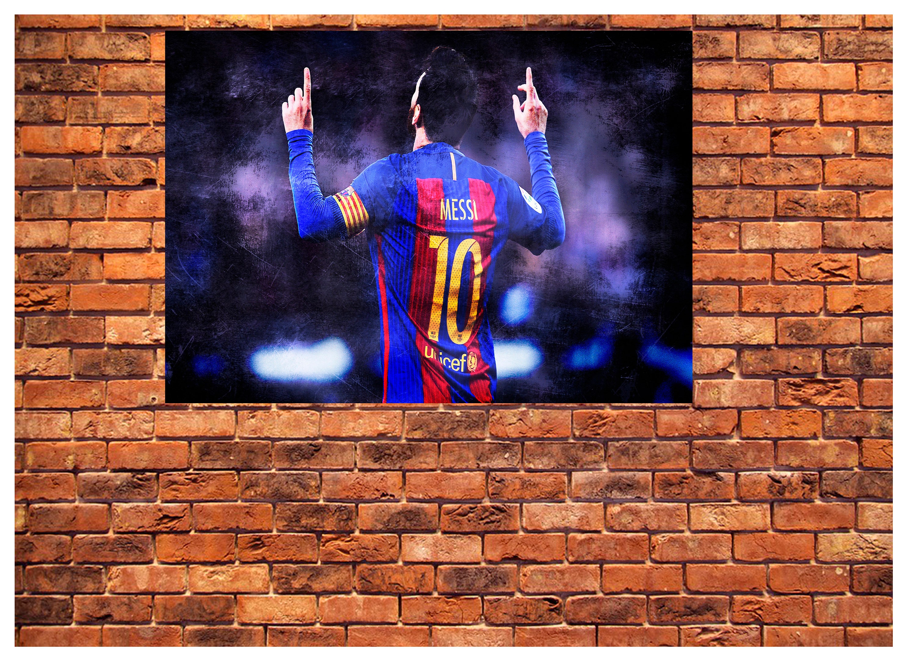 Lionel Messi Legend Footballer Picture Print Framed Canvas Wall Art ...