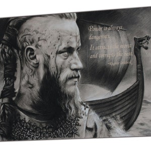 Ragnar Lothbrok Quote Viking Picture Photo Print on Framed Canvas Wall ...