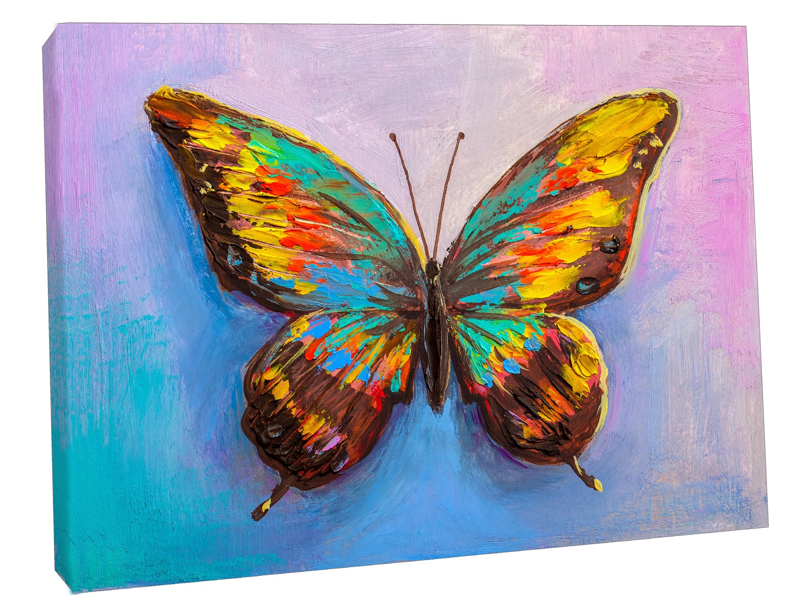 Abstract Butterfly Paint Print on Framed Canvas Art - Etsy