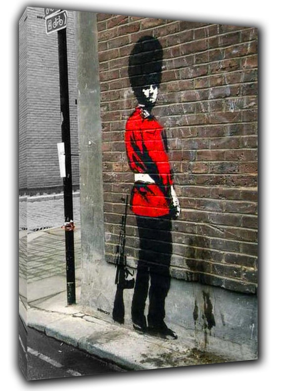 Banksy Queens Guard 2 Wall Art Picture Print on Framed Canvas - Etsy