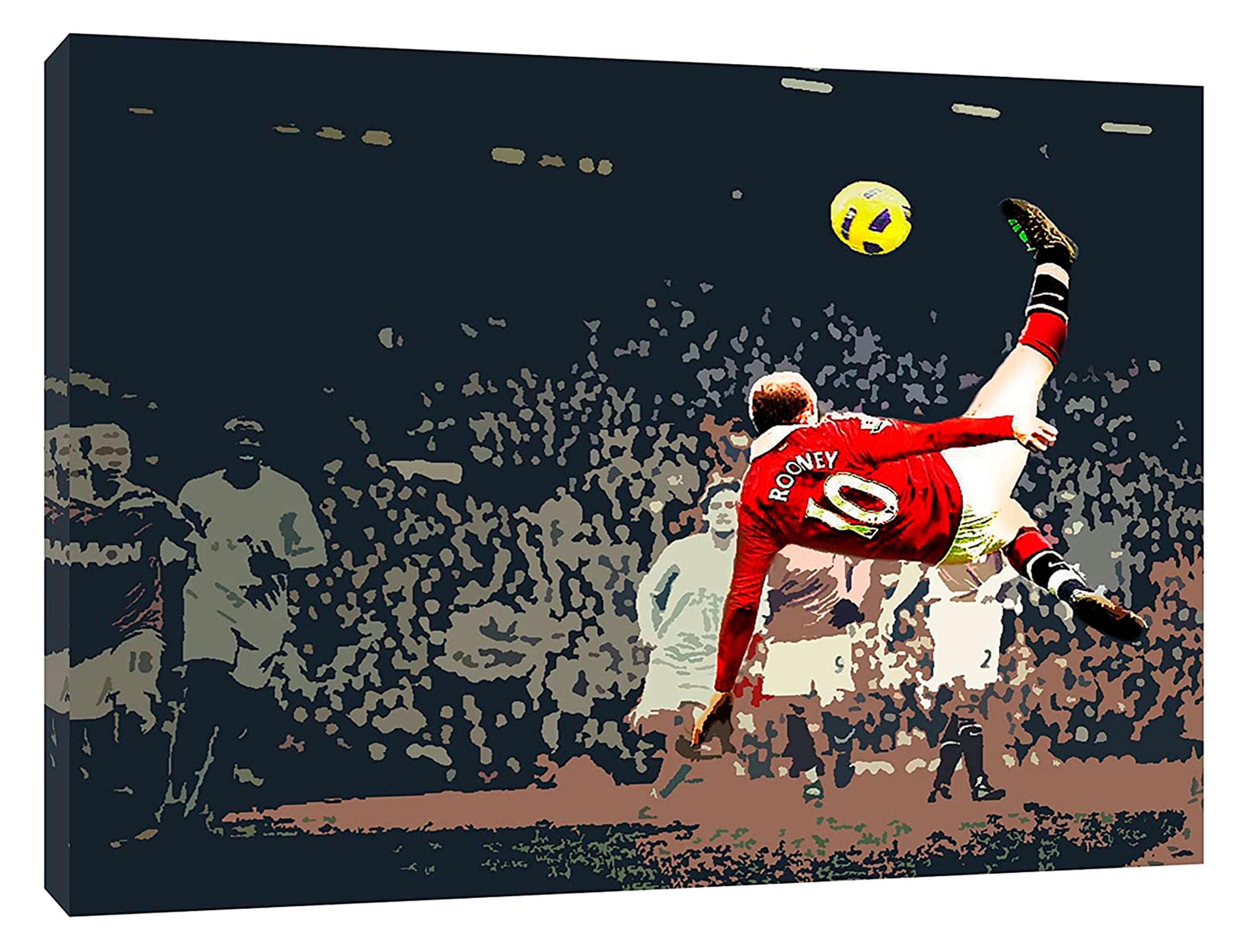 Wayne Rooney Rovesciata Picture Print on Framed Canvas Wall Art - Etsy