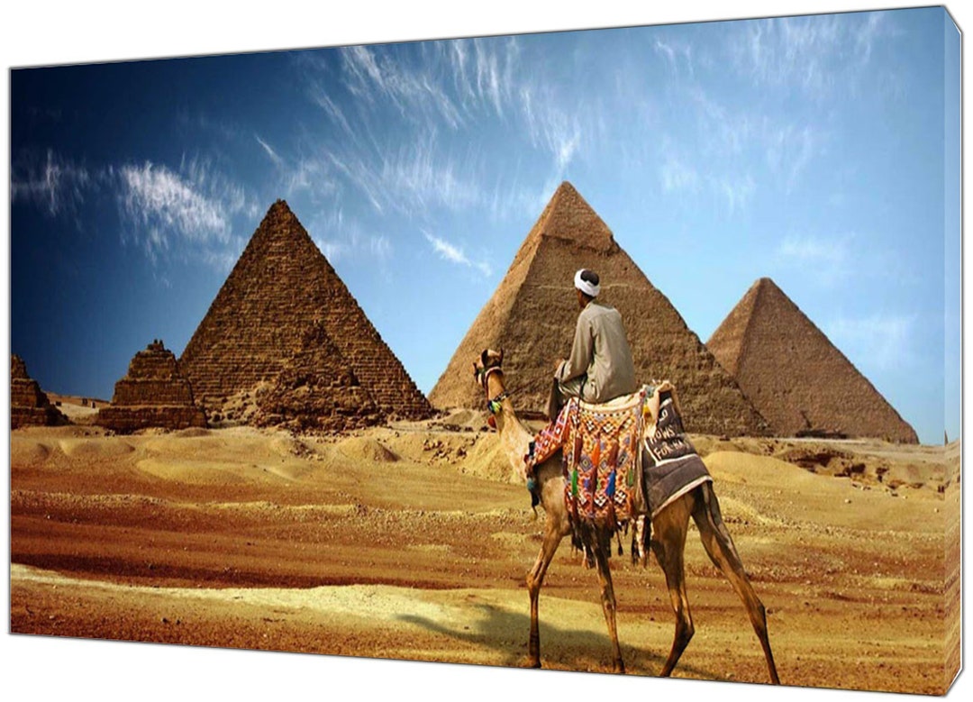Egyptian Pyramids Photo Picture Print Framed Canvas Wall Art Decor - Etsy