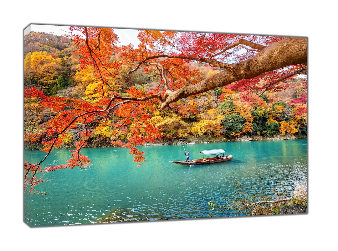 Colorful Trees Amazing View Picture Print on Framed Canvas Quality Wall ...