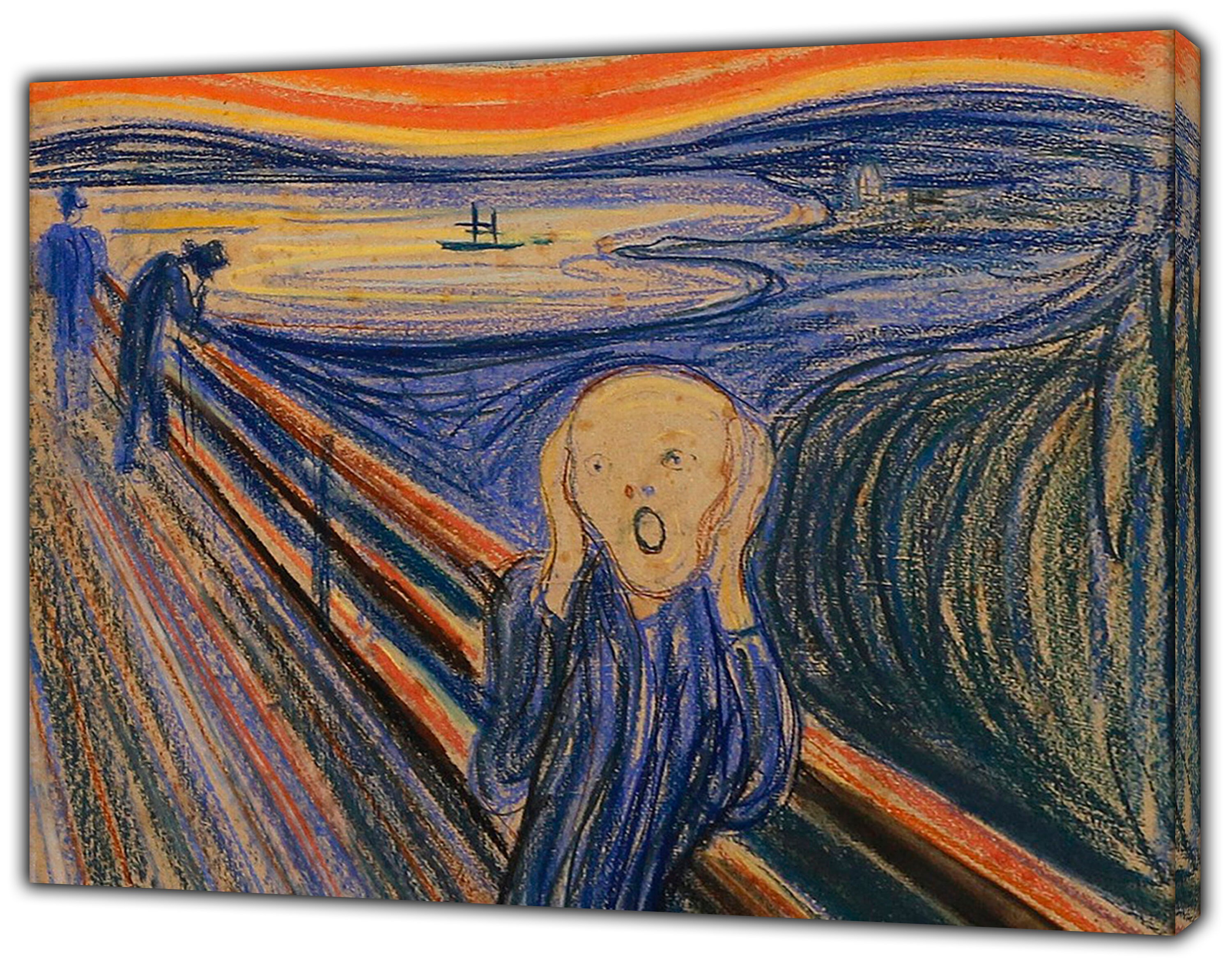 The Scream Paint by Edvard Munch Print Framed Canvas Wall Art Home ...