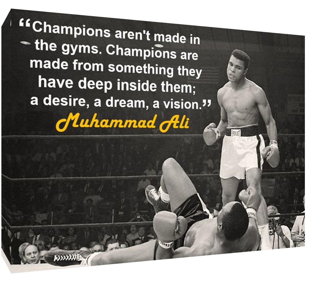 Muhammad Ali "champions" Picture Photo Reprint on Framed Canvas Wall ...