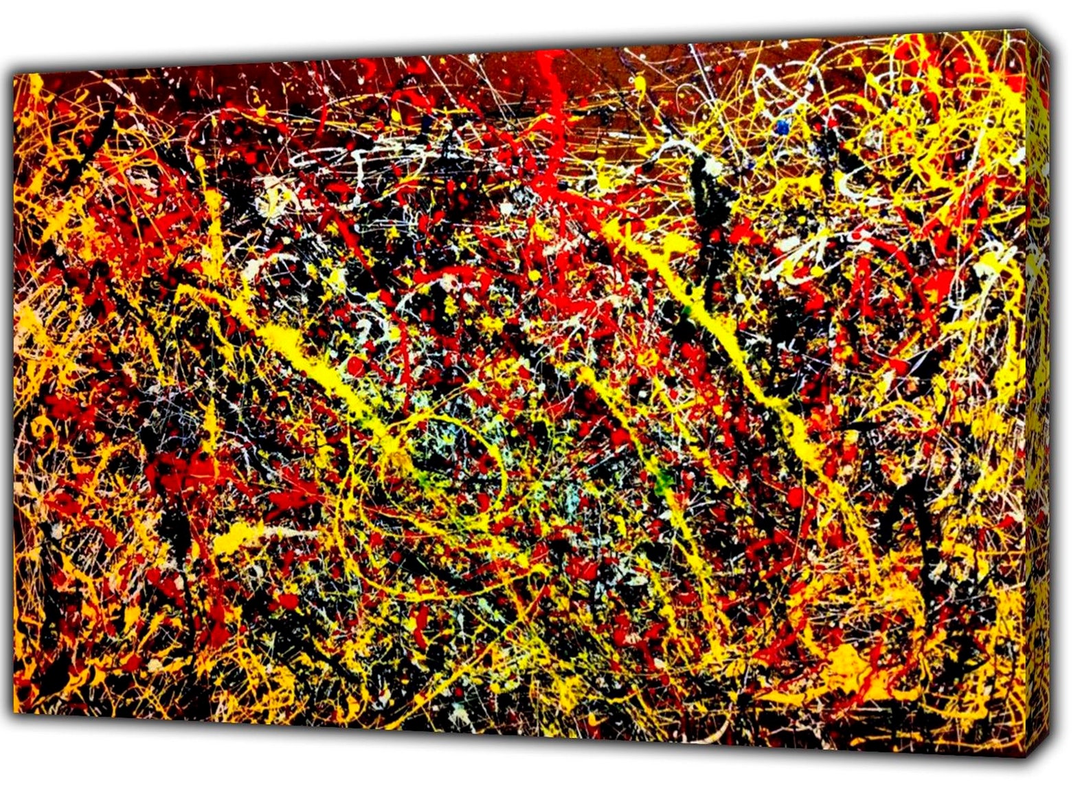 The Drip Painting by Jackson Pollock Picture Print on Framed Canvas ...
