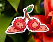 Cute Lychee Buddies Vinyl Sticker | Etsy