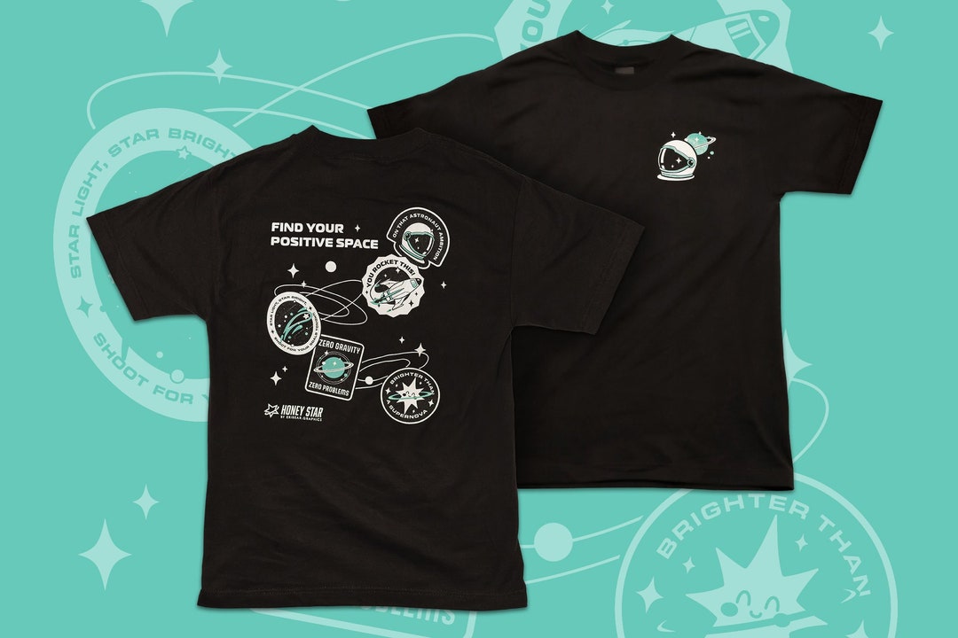 Positive Space Screen Printed T-shirt | Unisex Space Shirt - Etsy