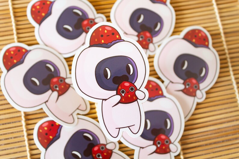 Japanese Strawberry Mochi Vinyl Sticker - Etsy