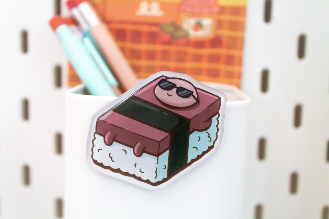 Hawaii Spam Musubi Magnet | Cute Acrylic Charm Magnet - Etsy