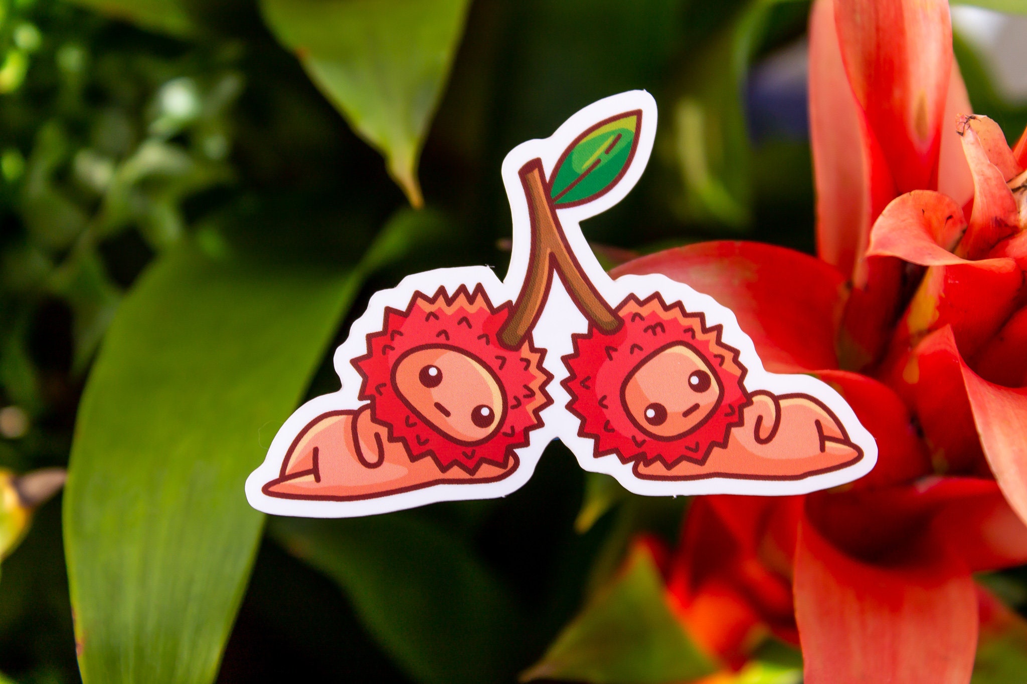 Cute Lychee Buddies Vinyl Sticker - Etsy