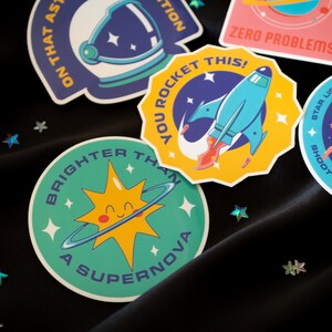 Cute Positive Space Vinyl Stickers – Bundle (5 Stickers) | Rocket ...