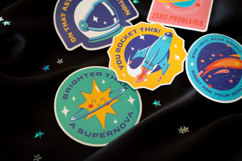 Cute Positive Space Vinyl Stickers Bundle 5 Stickers - Etsy