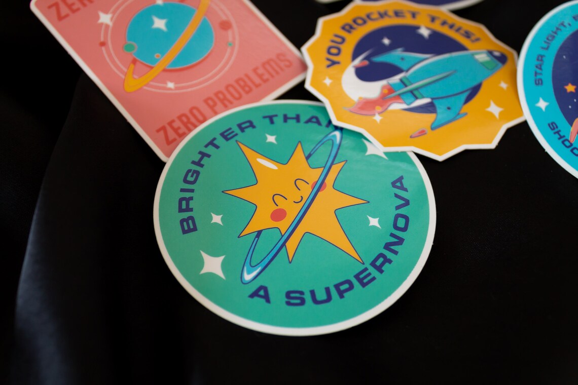 Cute Positive Space Vinyl Stickers Bundle 5 Stickers - Etsy