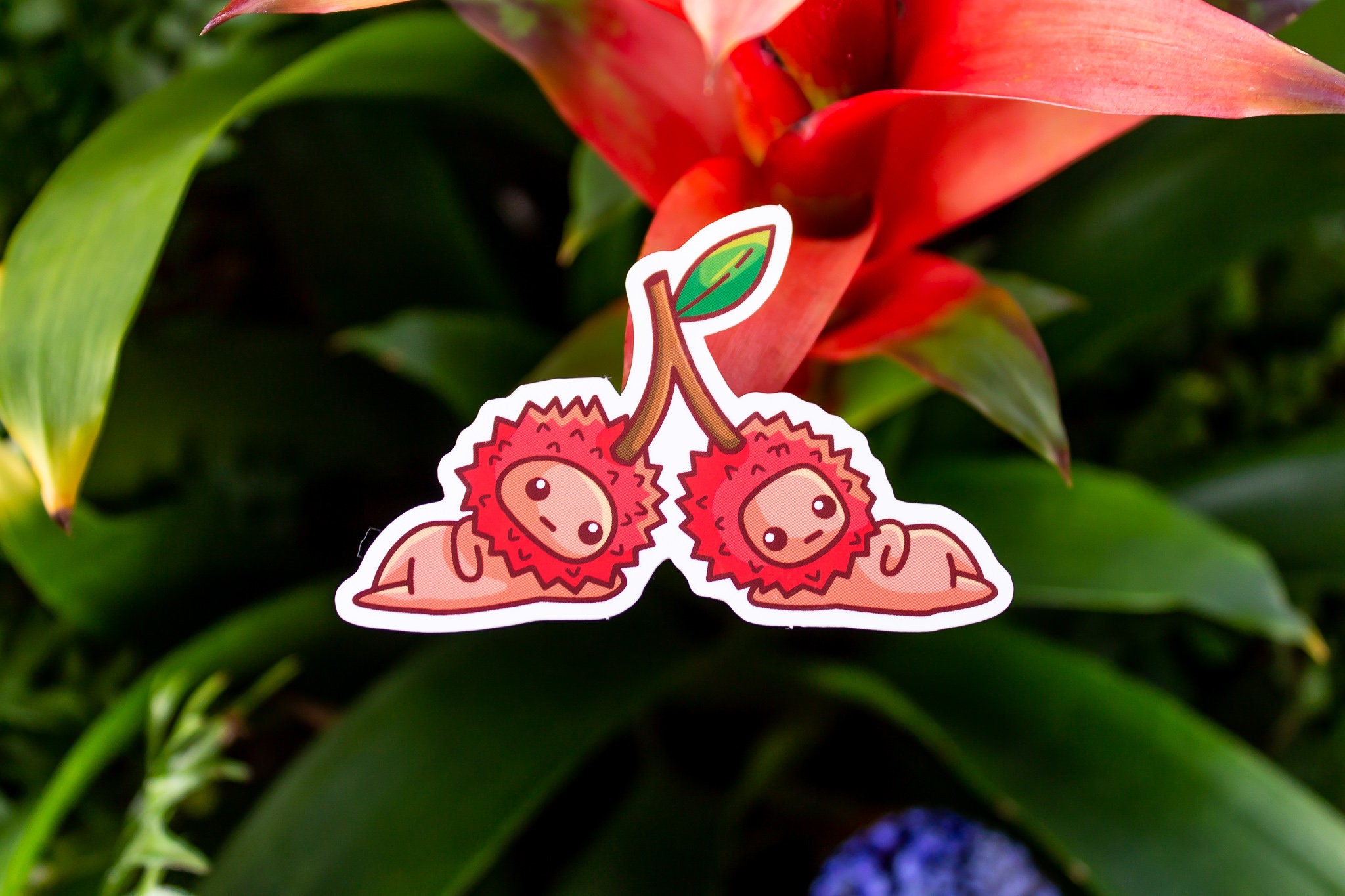 Cute Lychee Buddies Vinyl Sticker - Etsy
