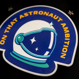 Positive Space Vinyl Sticker | Space Astronaut Vinyl Sticker - Etsy