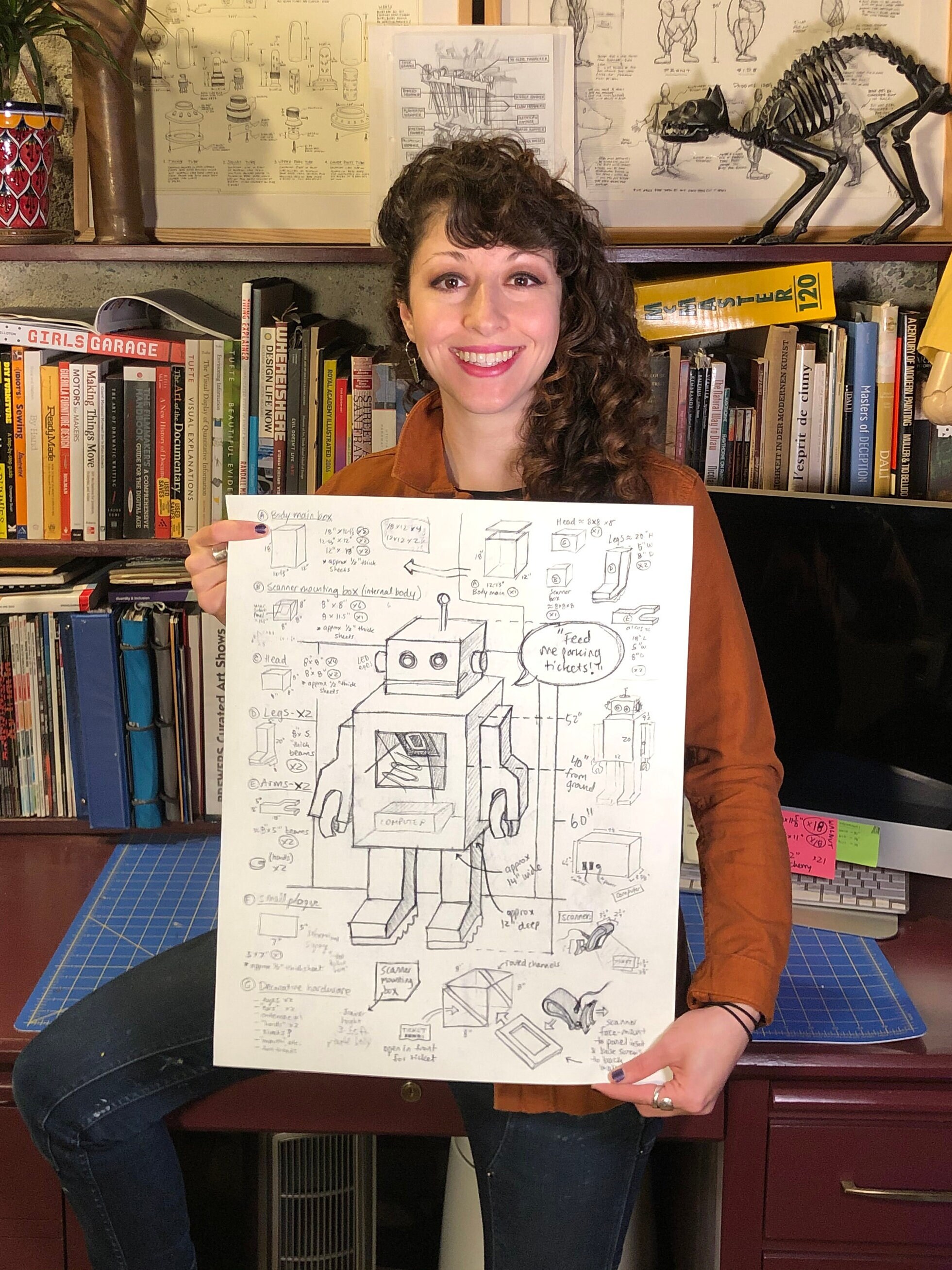 16x20 Robot Sketchbook Poster - Etsy