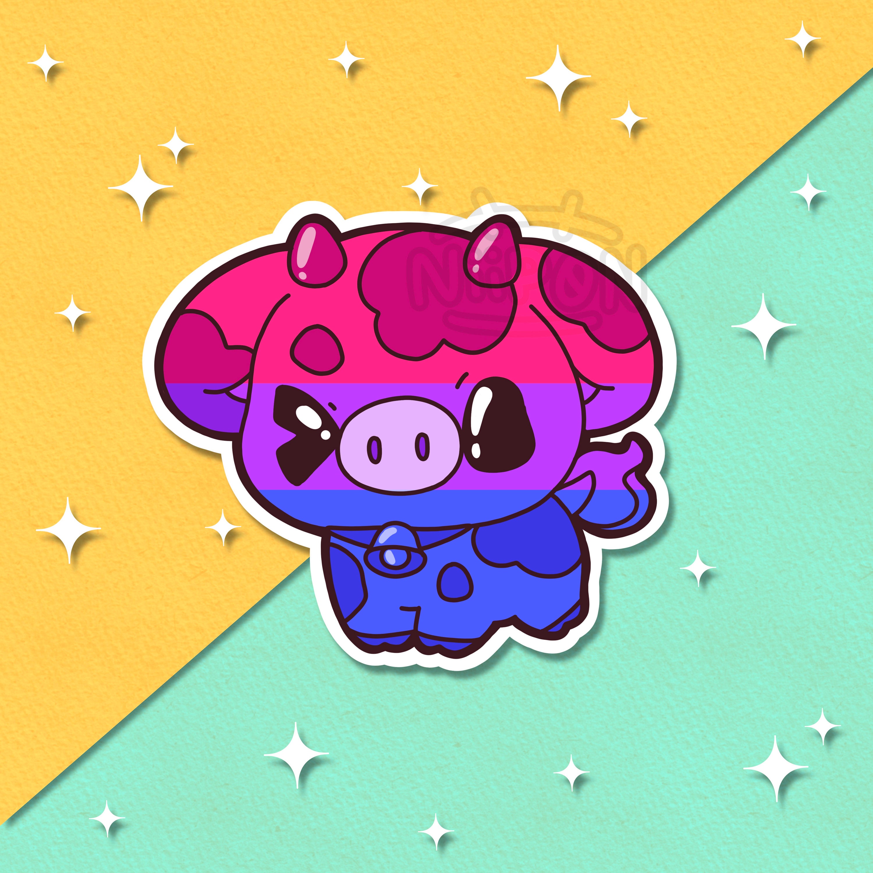 LGBTQ Pride Cow Stickers, Vinyl Sticker, Kawaii Sticker, Anime Sticker ...