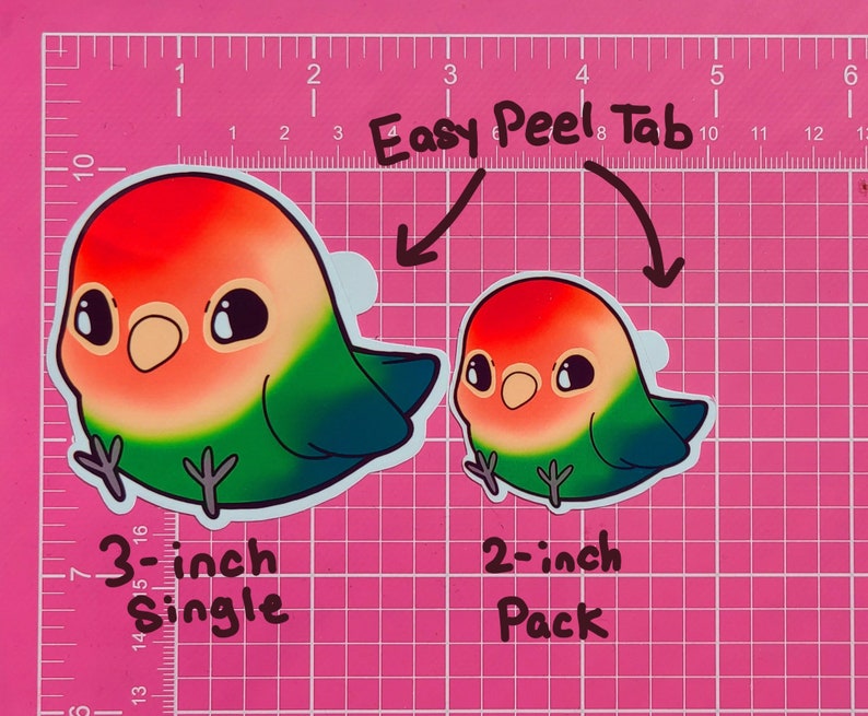Bird Vinyl Stickers, Kawaii Birb Prints, Sticker Pack, Parakeet ...