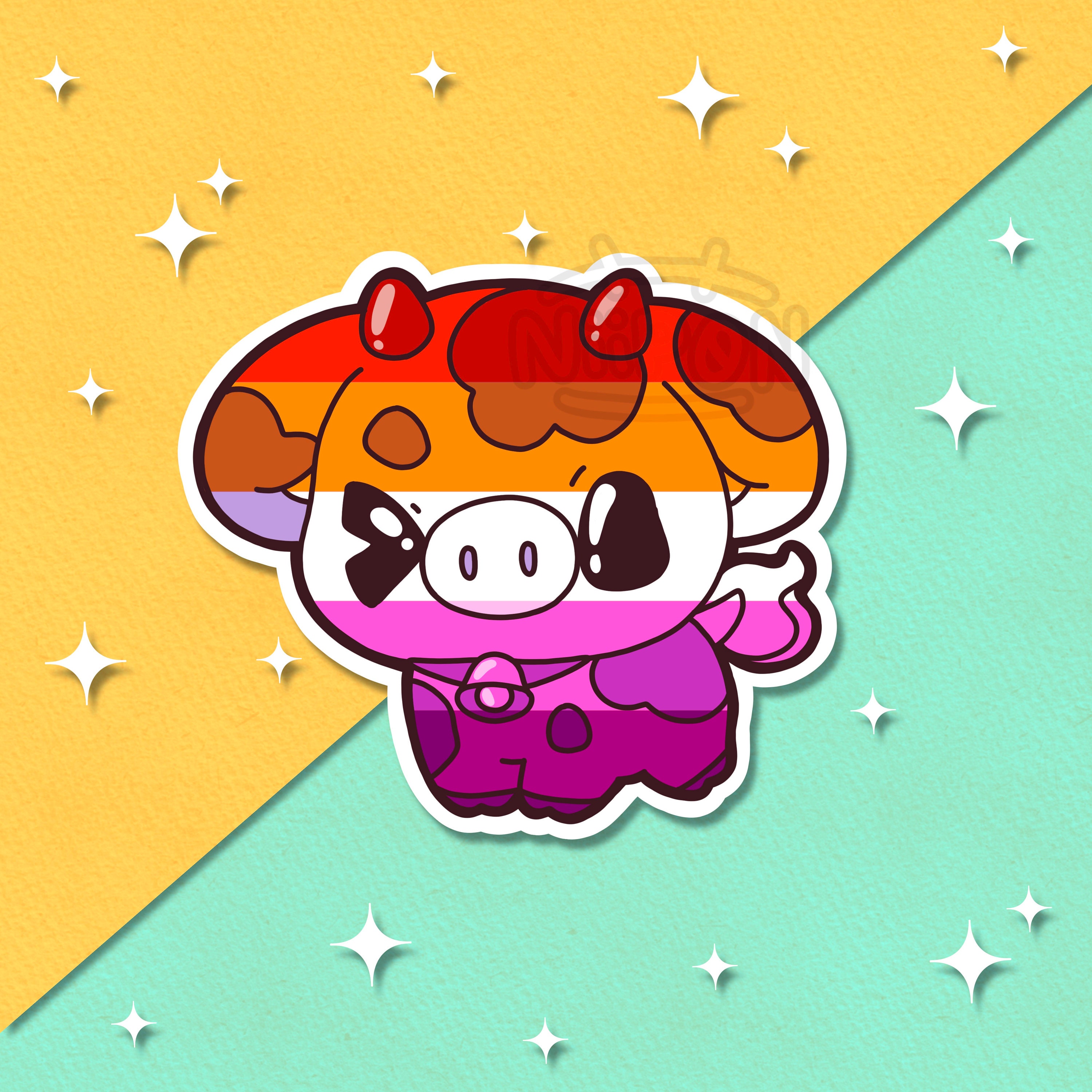 LGBTQ Pride Cow Stickers, Vinyl Sticker, Kawaii Sticker, Anime Sticker ...